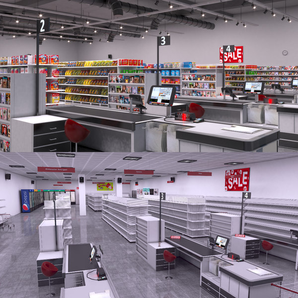 Supermarket 3D Models for Download | TurboSquid