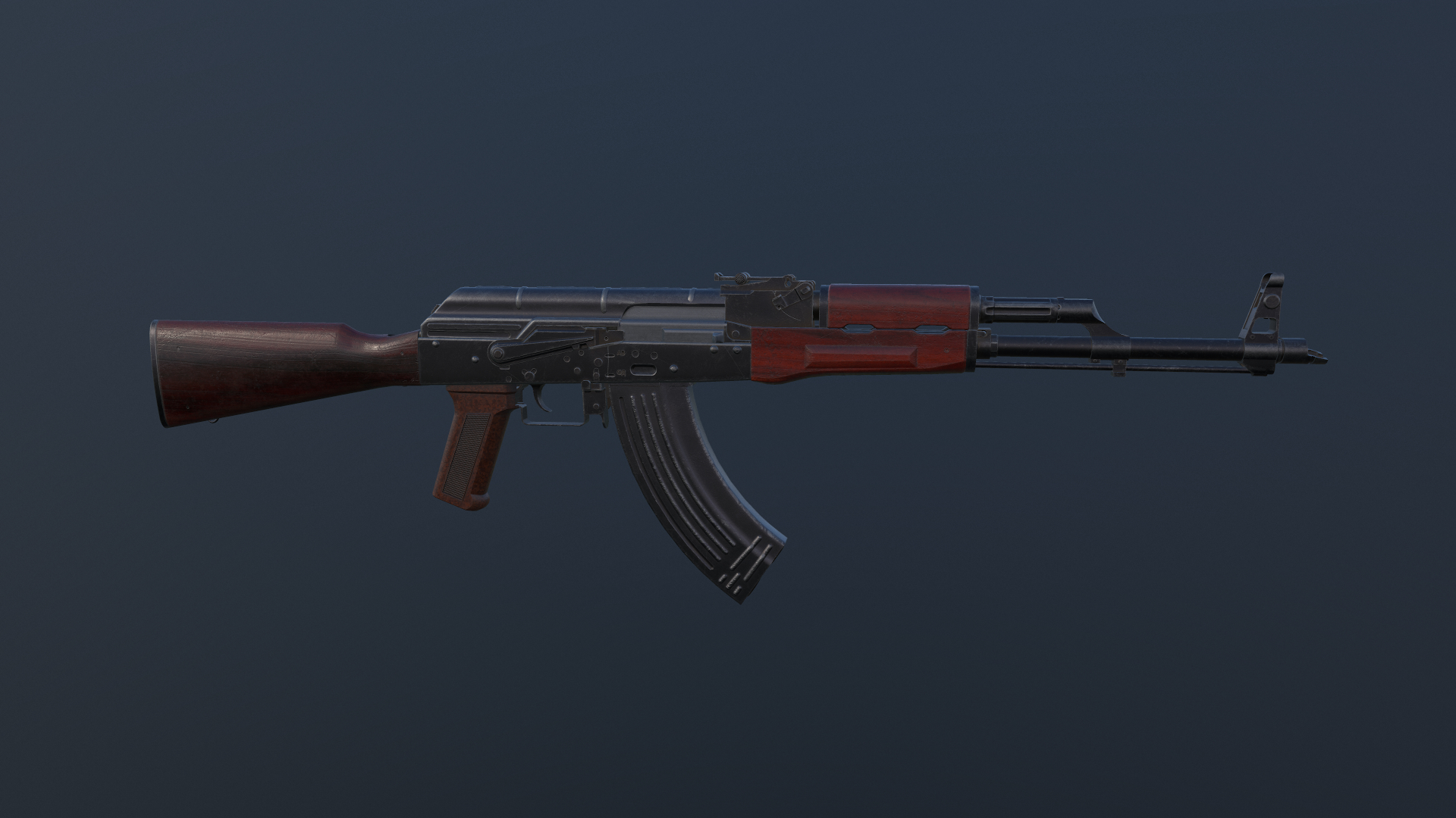 Akm low-poly pbr model - TurboSquid 1471945