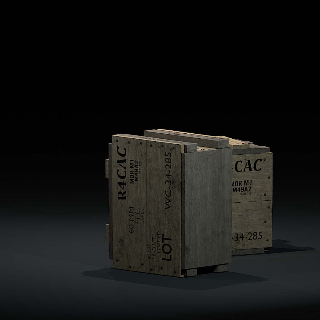 3D wooden crate ww2 - TurboSquid 1472079