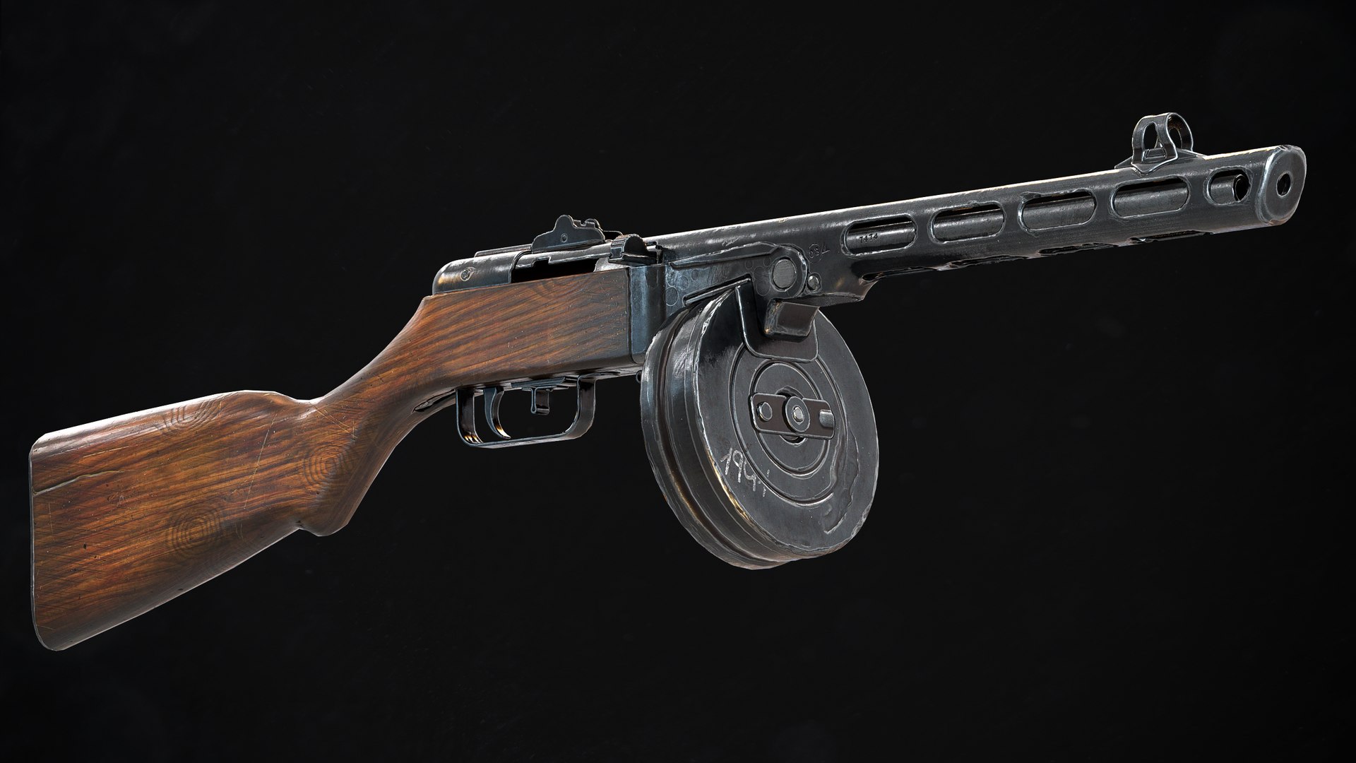 Ppsh-41 modeled pbr model - TurboSquid 1472610