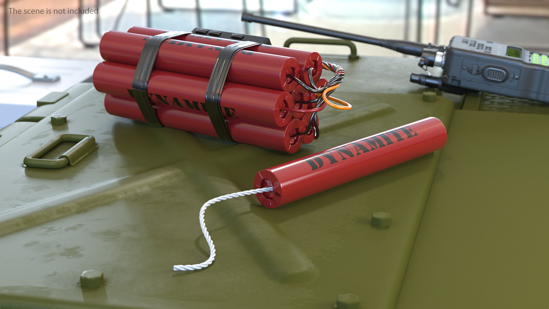 Stick dynamite explosive 3D model - TurboSquid 1472298