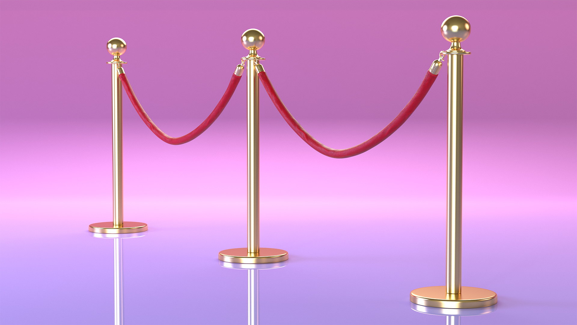 3D red carpet fence model - TurboSquid 1472424