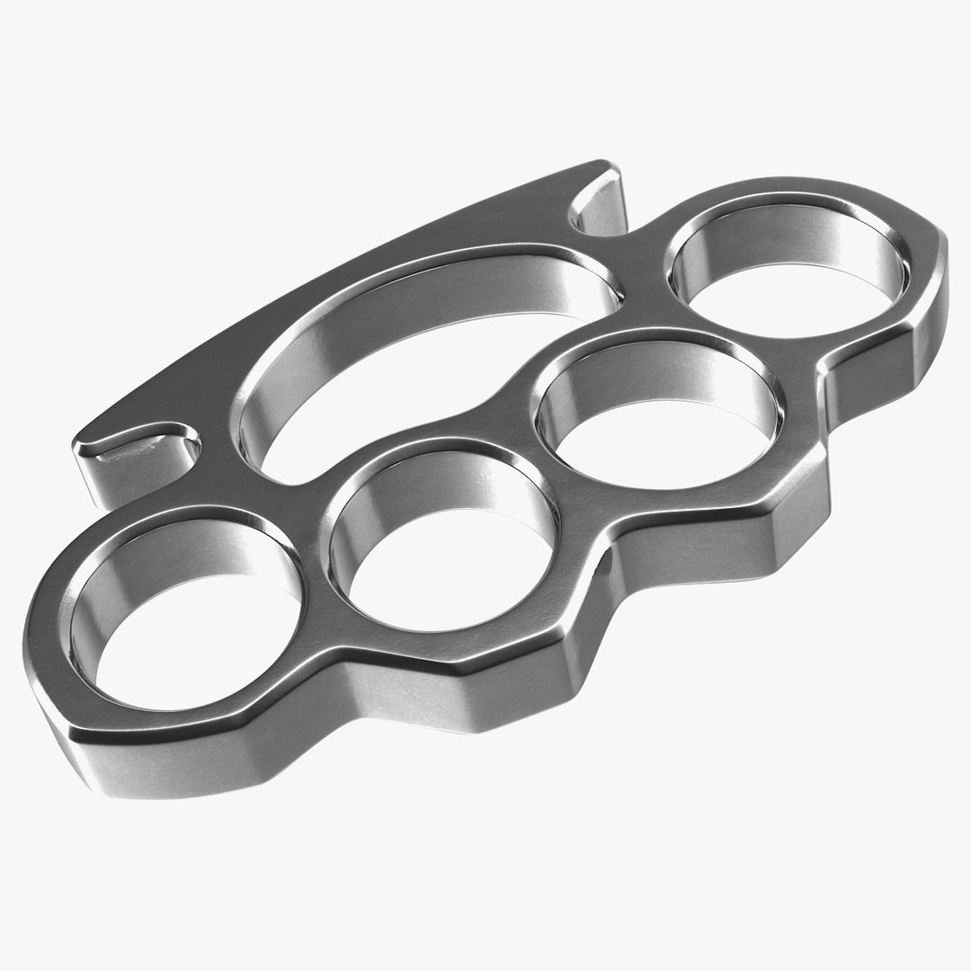 3D silver brass knuckles model - TurboSquid 1472432