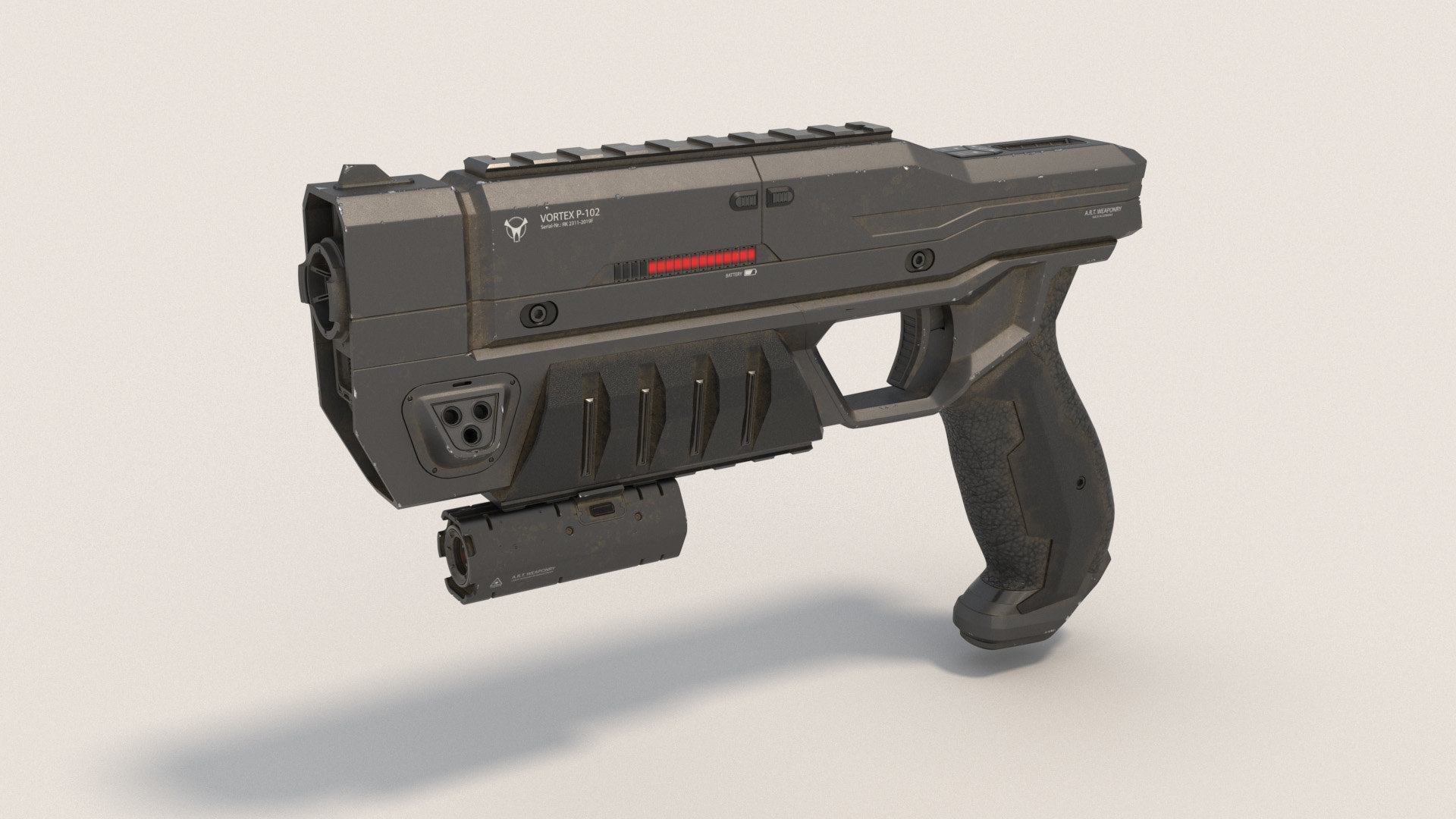Blaster Sci Fi 3d Model Turbosquid 1472450
