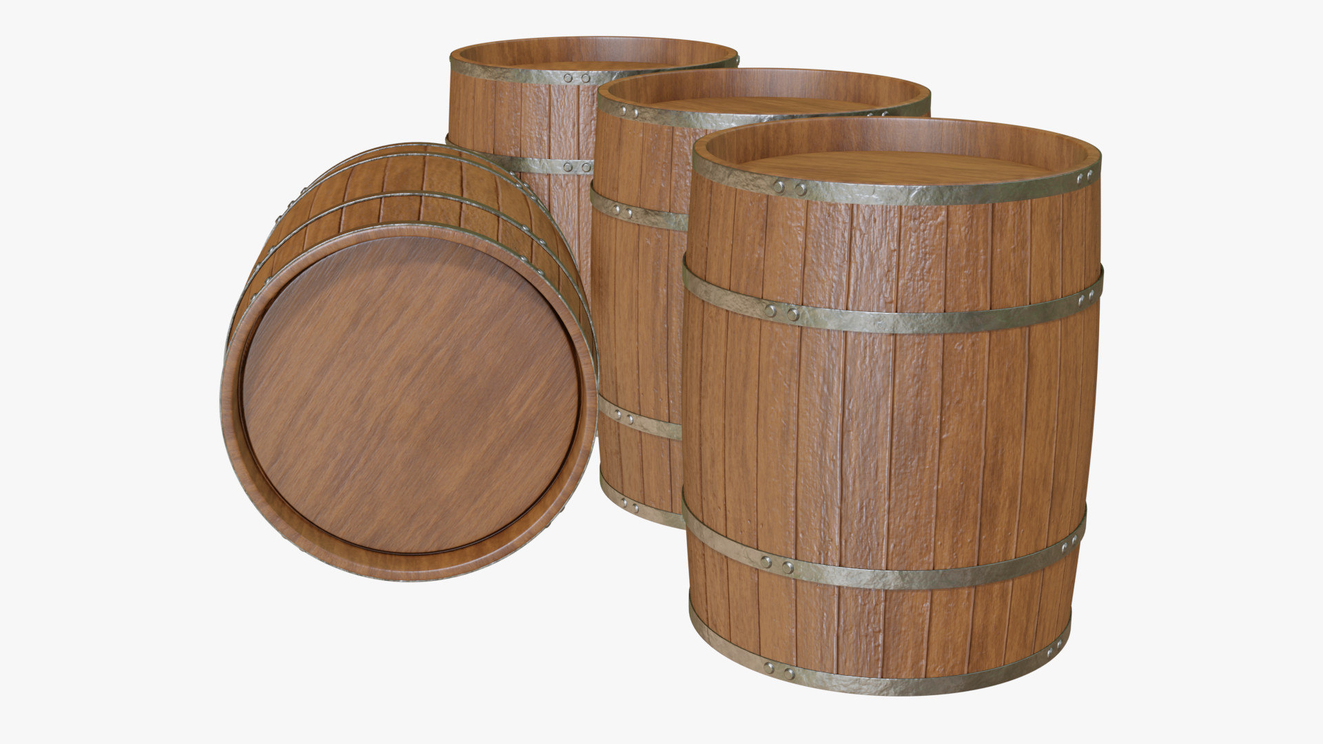 3D model stack barrels - TurboSquid 1472525