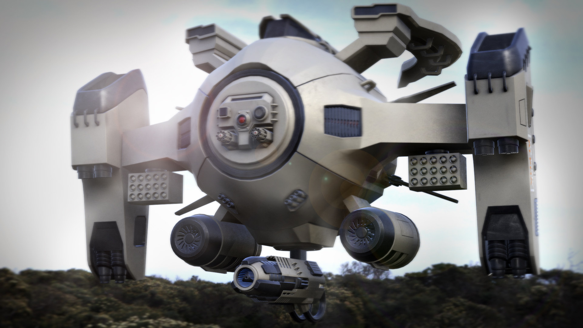 Sci fi drone futuristic 3D model - TurboSquid 1474701