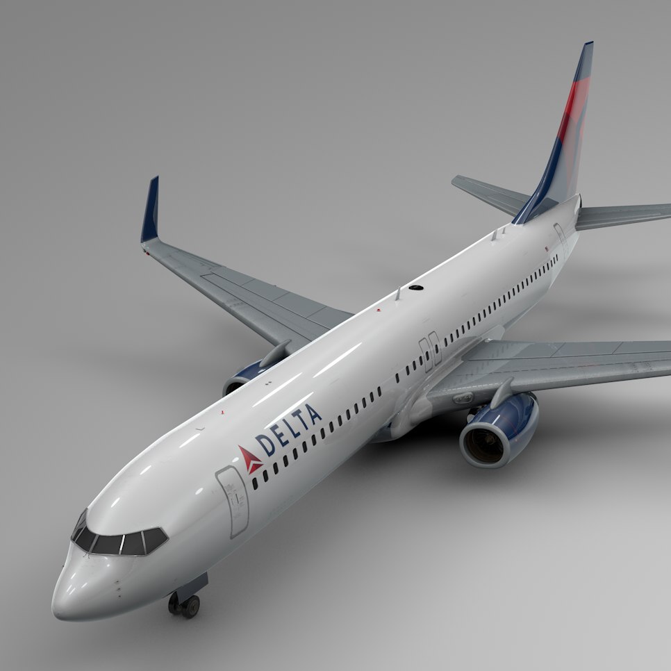 Delta airlines boeing 737-800 model - TurboSquid 1472578
