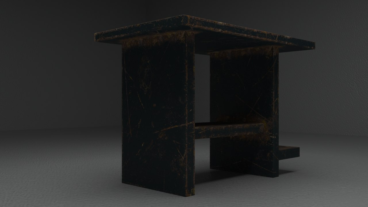 Desk rust 3D model - TurboSquid 1472675