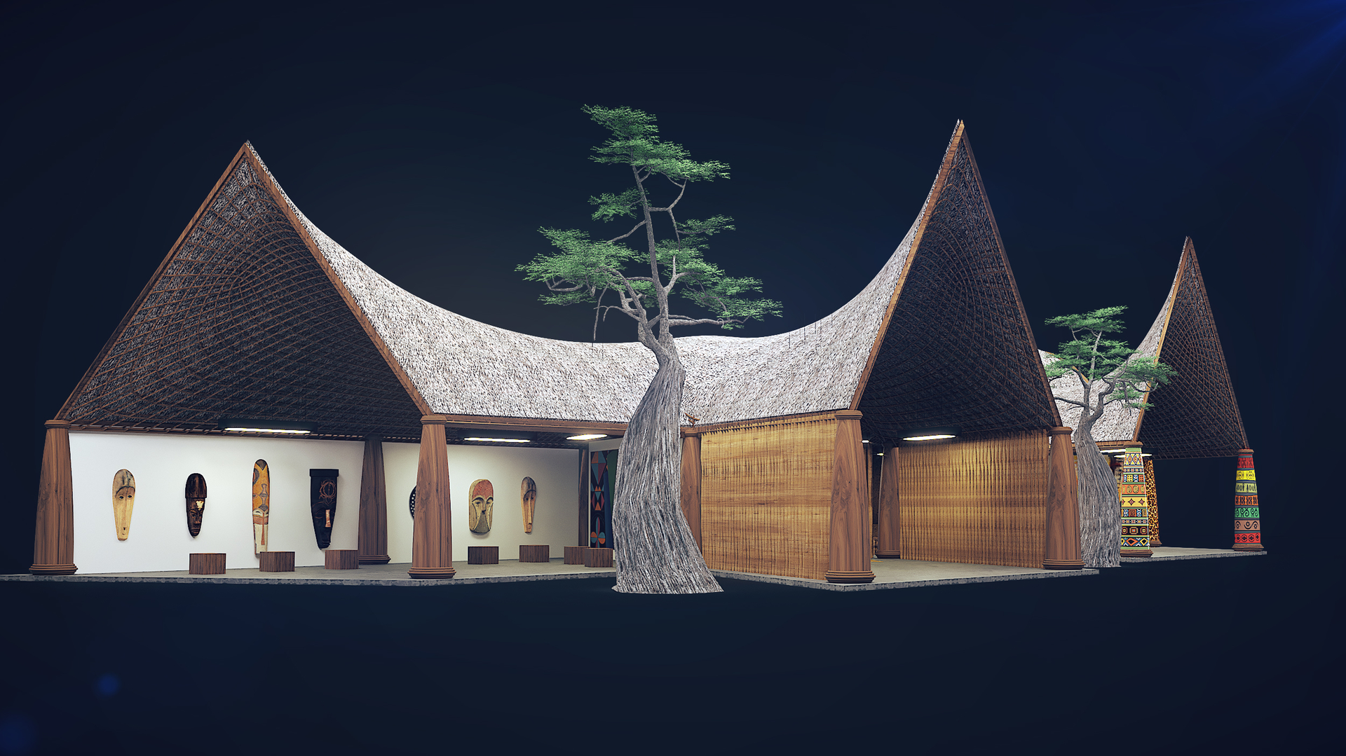 African pavilion 3D model - TurboSquid 1472710