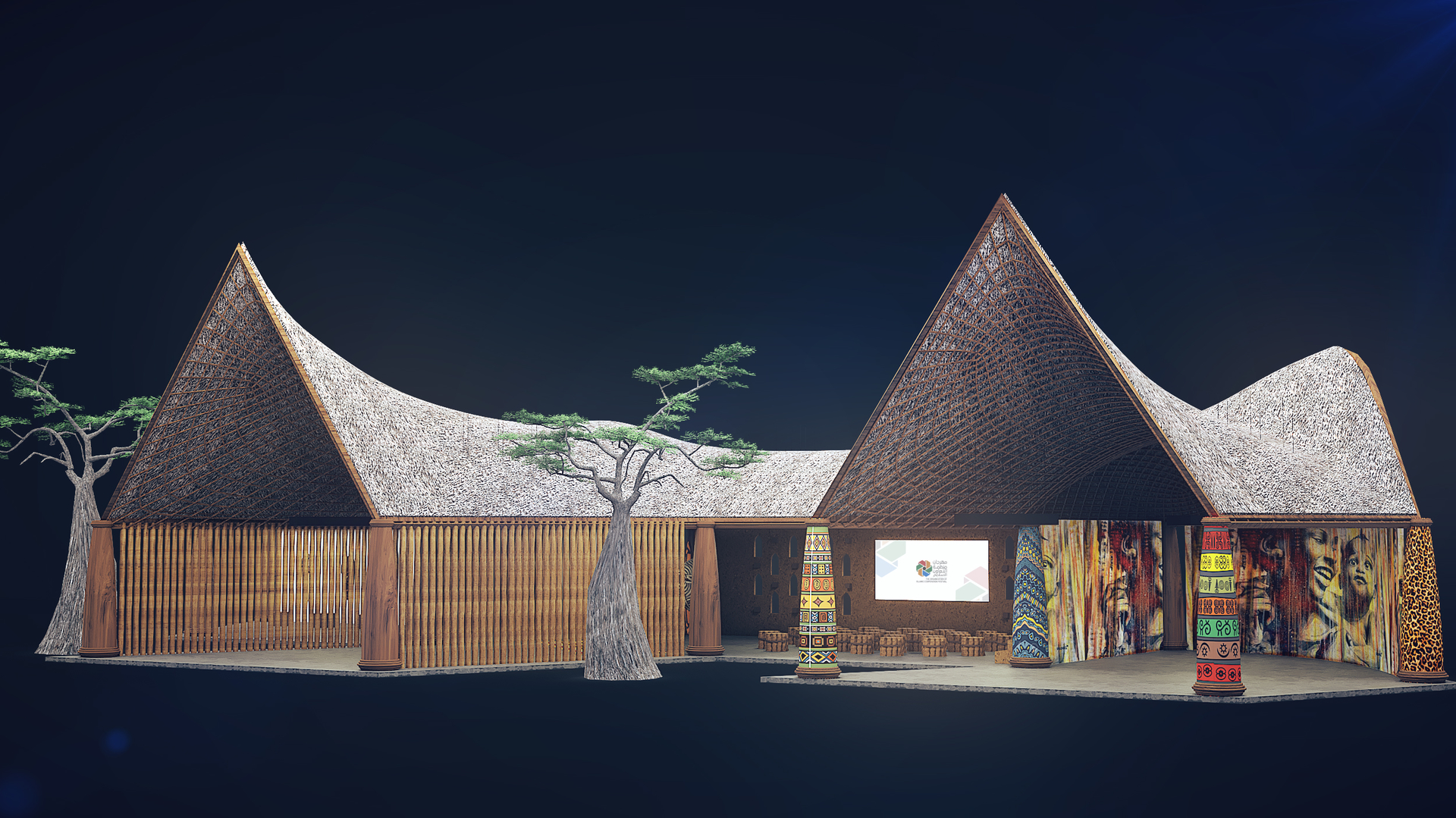African pavilion 3D model - TurboSquid 1472710