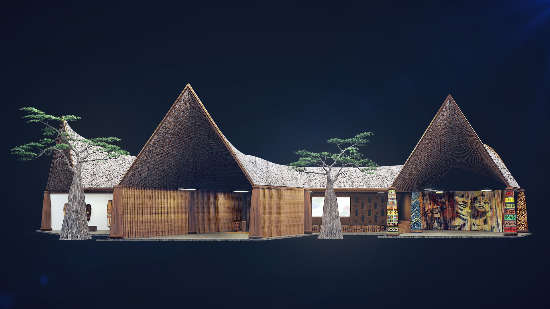 African pavilion 3D model - TurboSquid 1472710