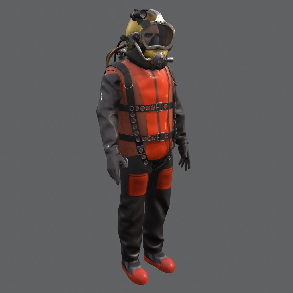 Commercial diver 3D - TurboSquid 1273524