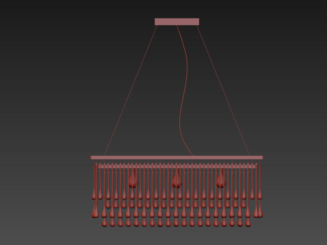 3D light drizzle chandelier model - TurboSquid 1472748