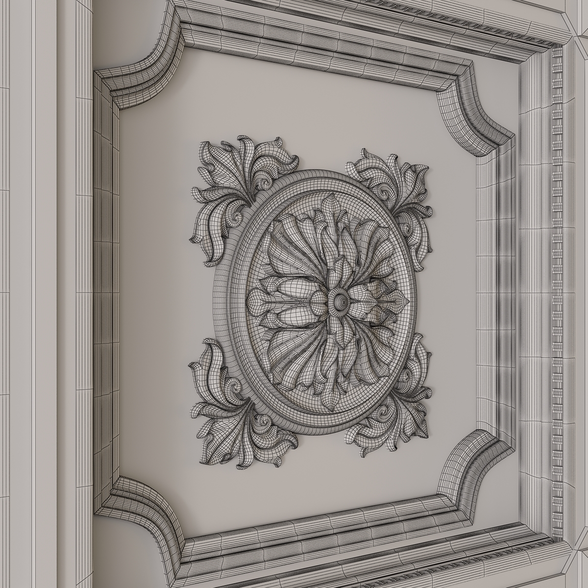 Ceiling decorative tile 3D model - TurboSquid 1472913