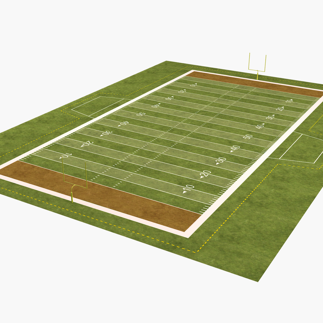 Field american football model - TurboSquid 1472872