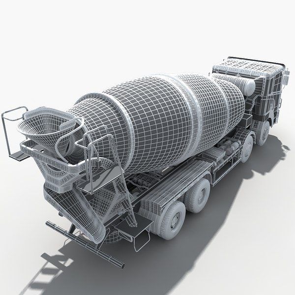 3D vehicle concrete pumping mixing model - TurboSquid 1473096
