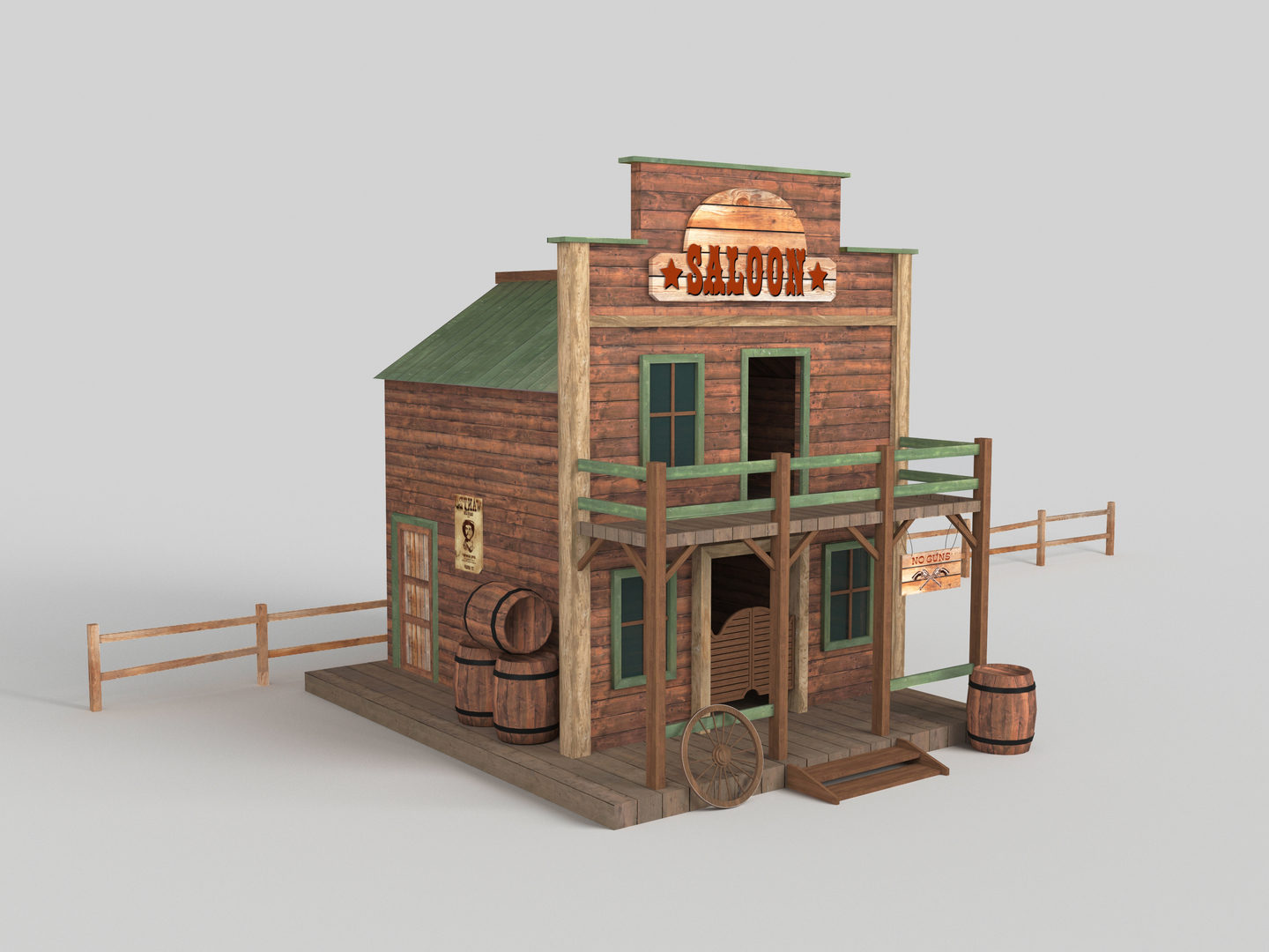 Western building model - TurboSquid 1473318