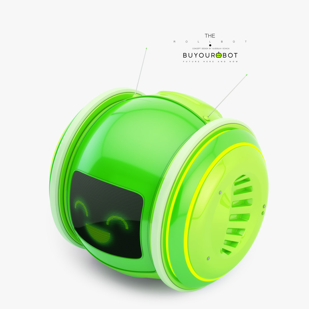 Cute rolling bot toy 3D - TurboSquid 1473300