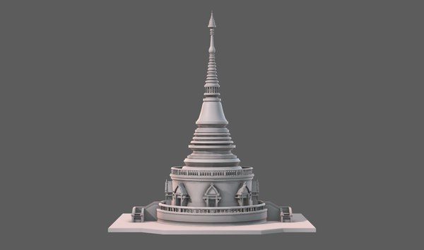 thai temple 3d model