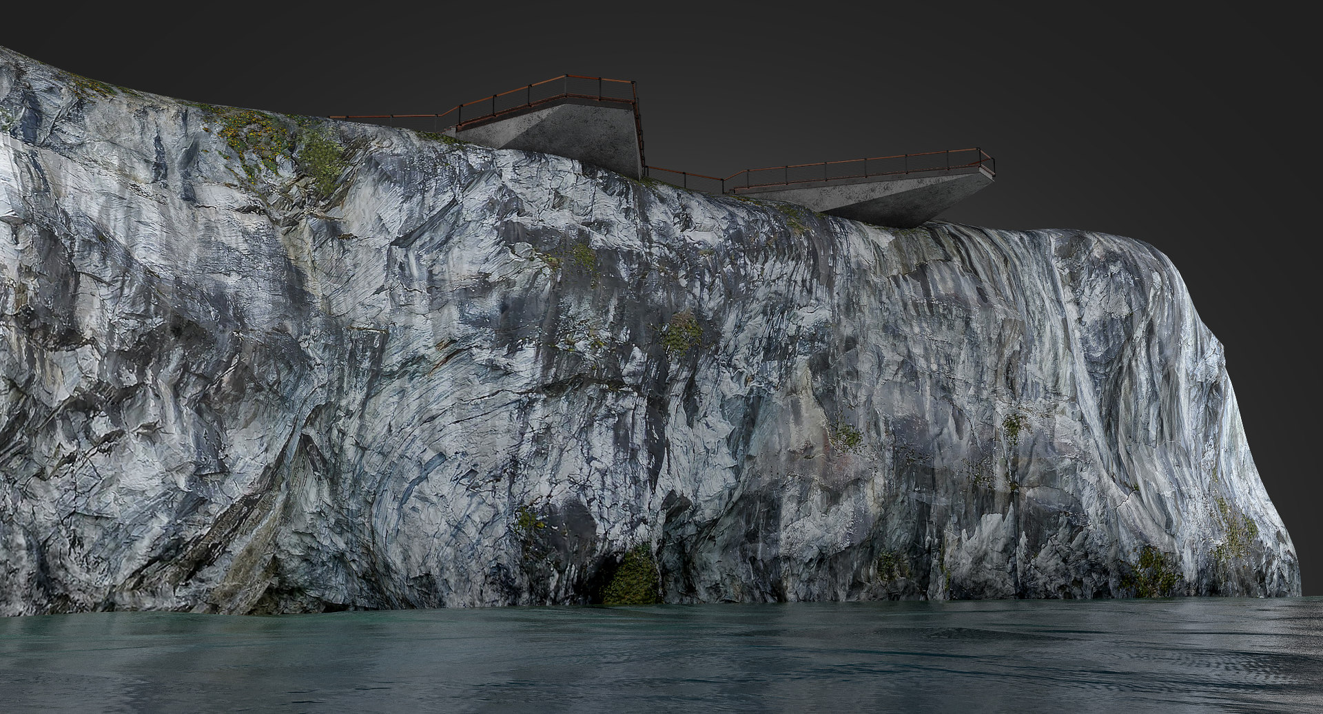 Cliff rock terrace 3D model - TurboSquid 1473649