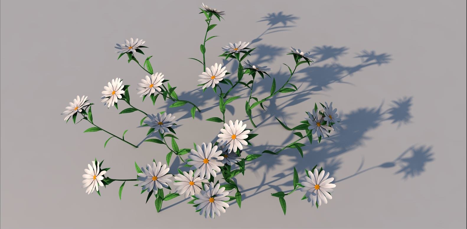 White flower 3D model - TurboSquid 1473703