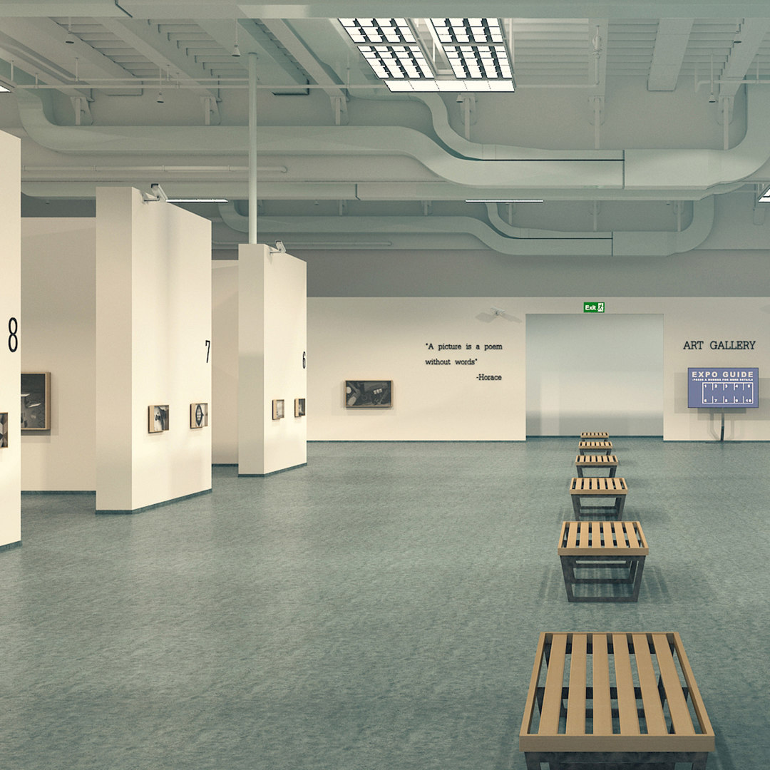 modelo 3d Galería de arte moderno - TurboSquid 1472724