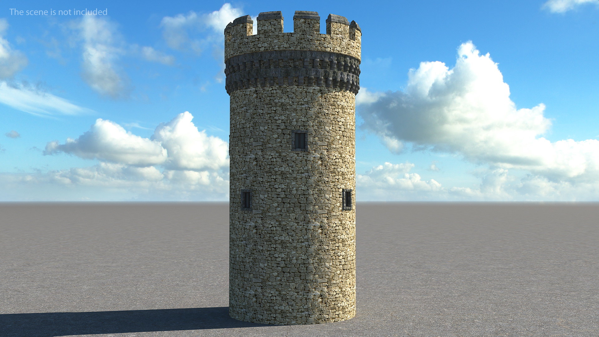 Big medieval castle tower model - TurboSquid 1474065