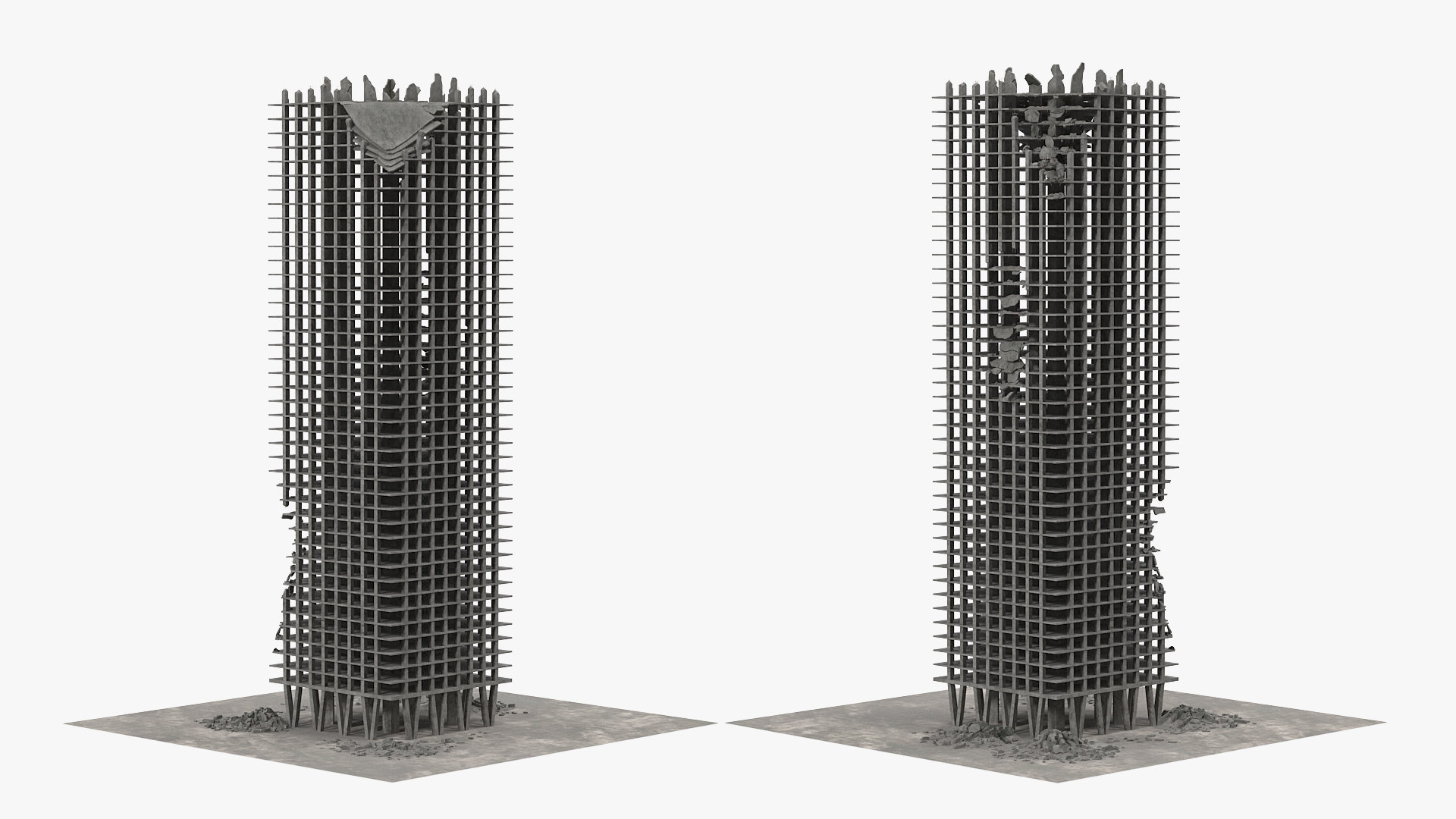 3D damaged building model - TurboSquid 1474073