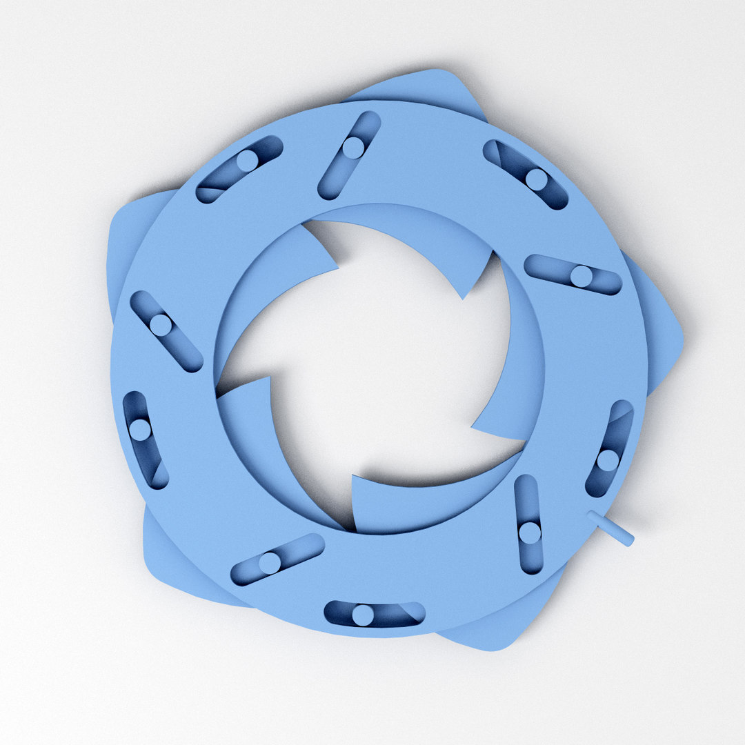 Free 3D mechanical iris diaphragm blades - TurboSquid 1474115