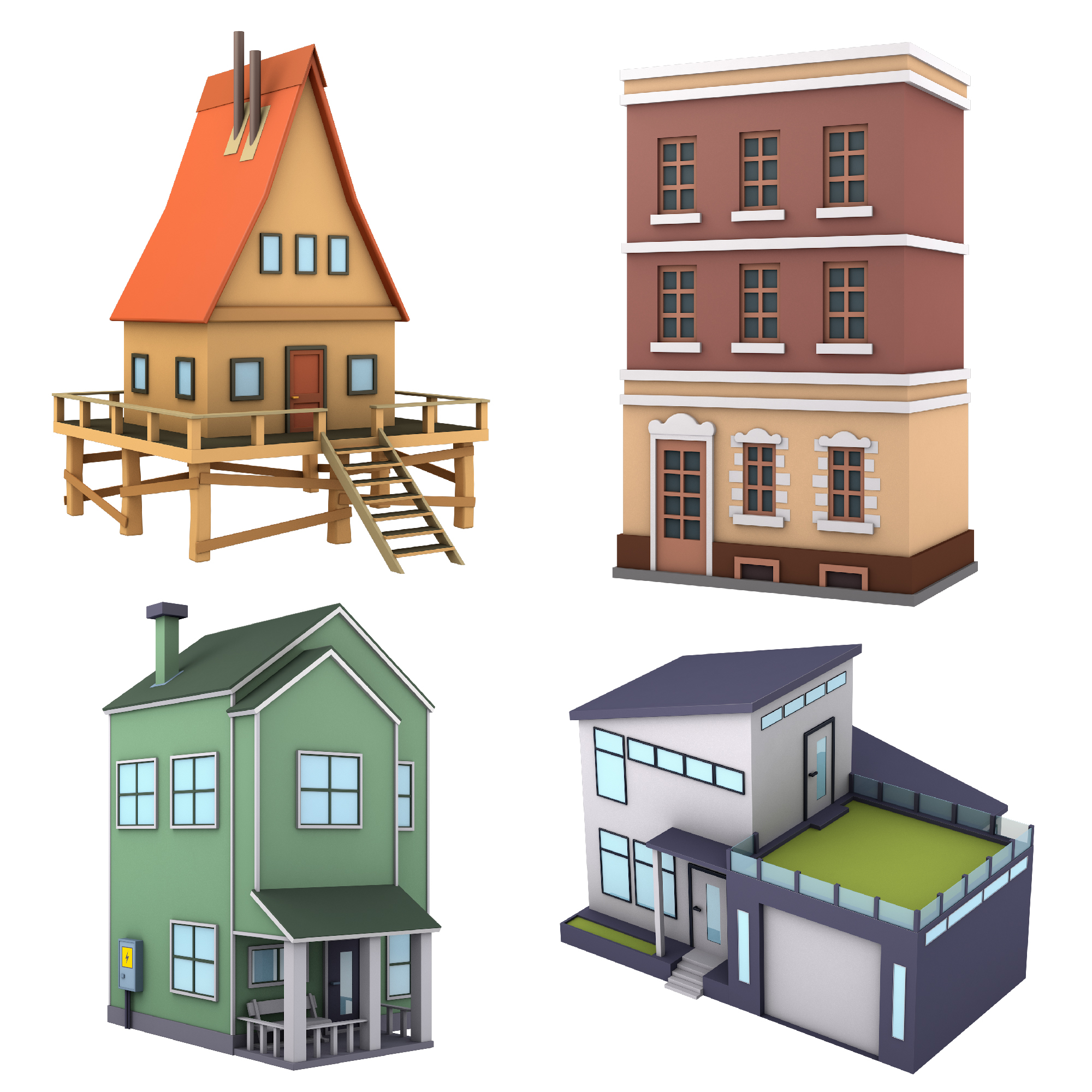 3D model cartoon house - TurboSquid 1474264