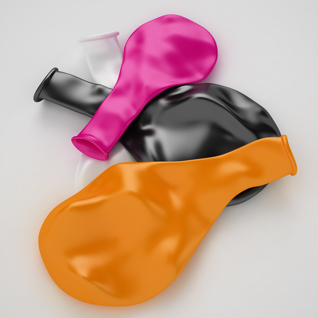 3D flat balloon ball model - TurboSquid 1474221