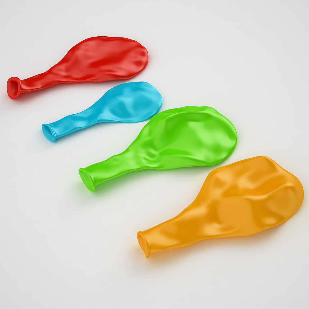 Flat balloon ball model - TurboSquid 1474225