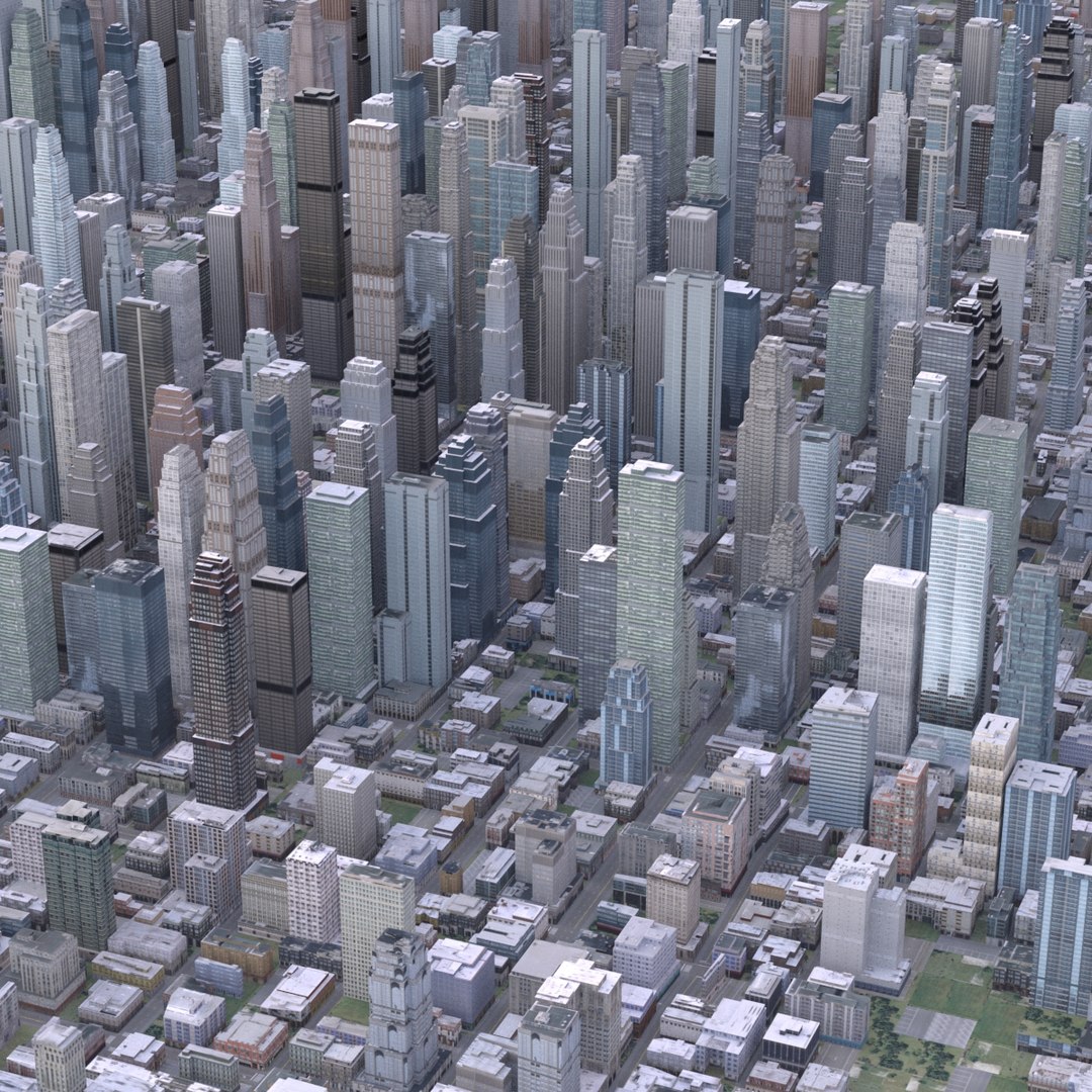 Generated cityscape 3D model - TurboSquid 1474528