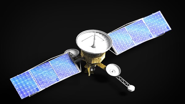 measat communications satellite 3d model