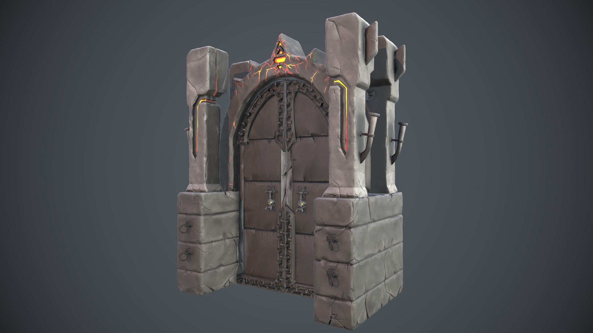 3D boss door videogame asset - TurboSquid 1474617