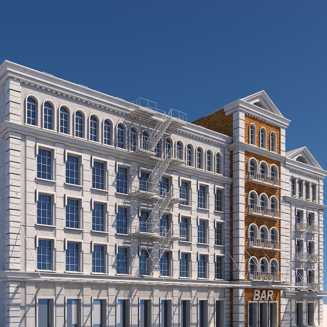 Tenement buildings 3D - TurboSquid 1474698