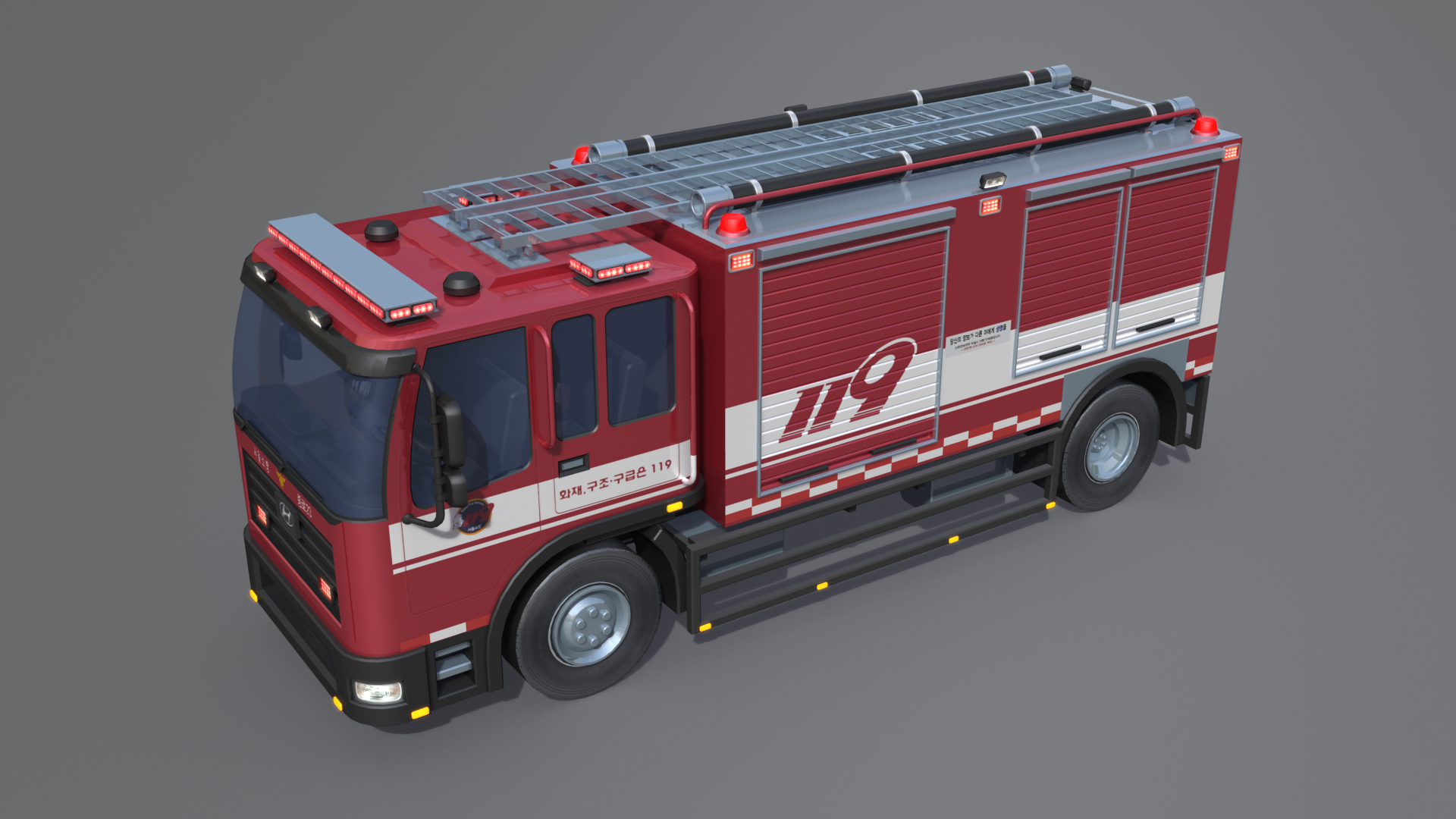 한국 소방차 3D 모델 - TurboSquid 1474969