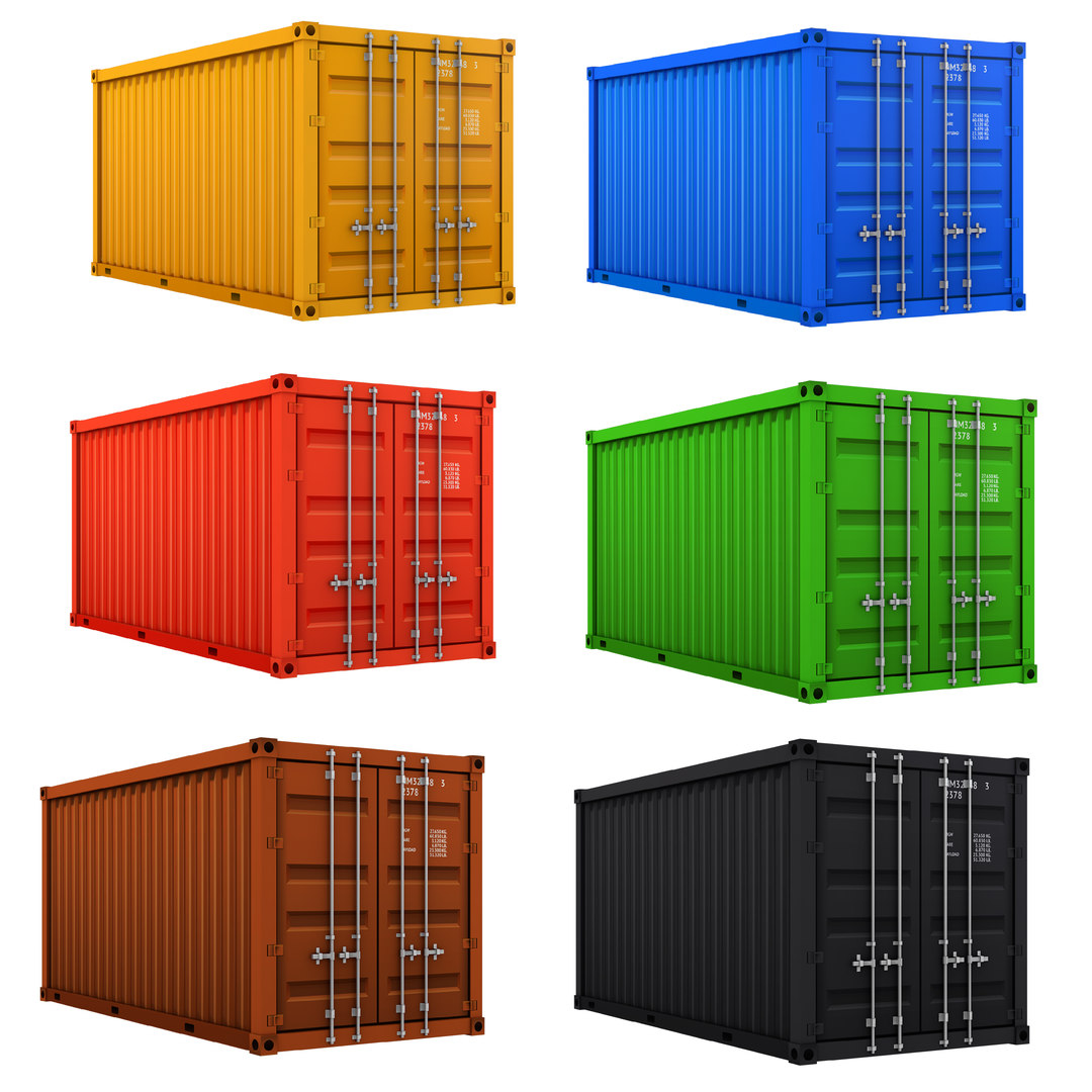 3D cartoon cargo container - TurboSquid 1474937