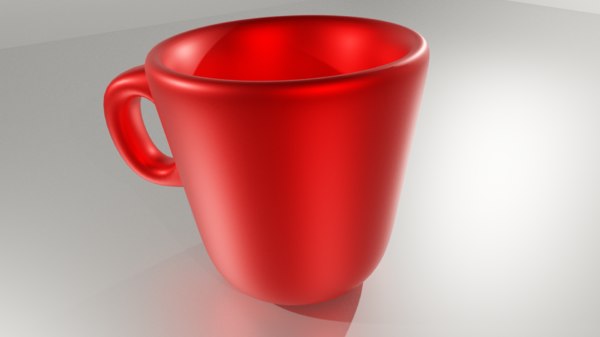 3D red coffee cup - TurboSquid 1474941