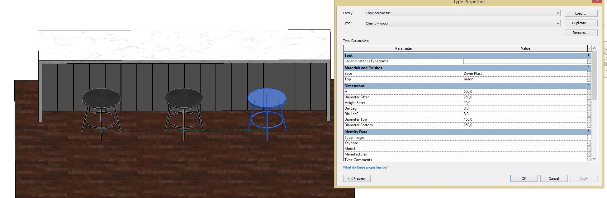 Bar chair revit family 3D model - TurboSquid 1474977