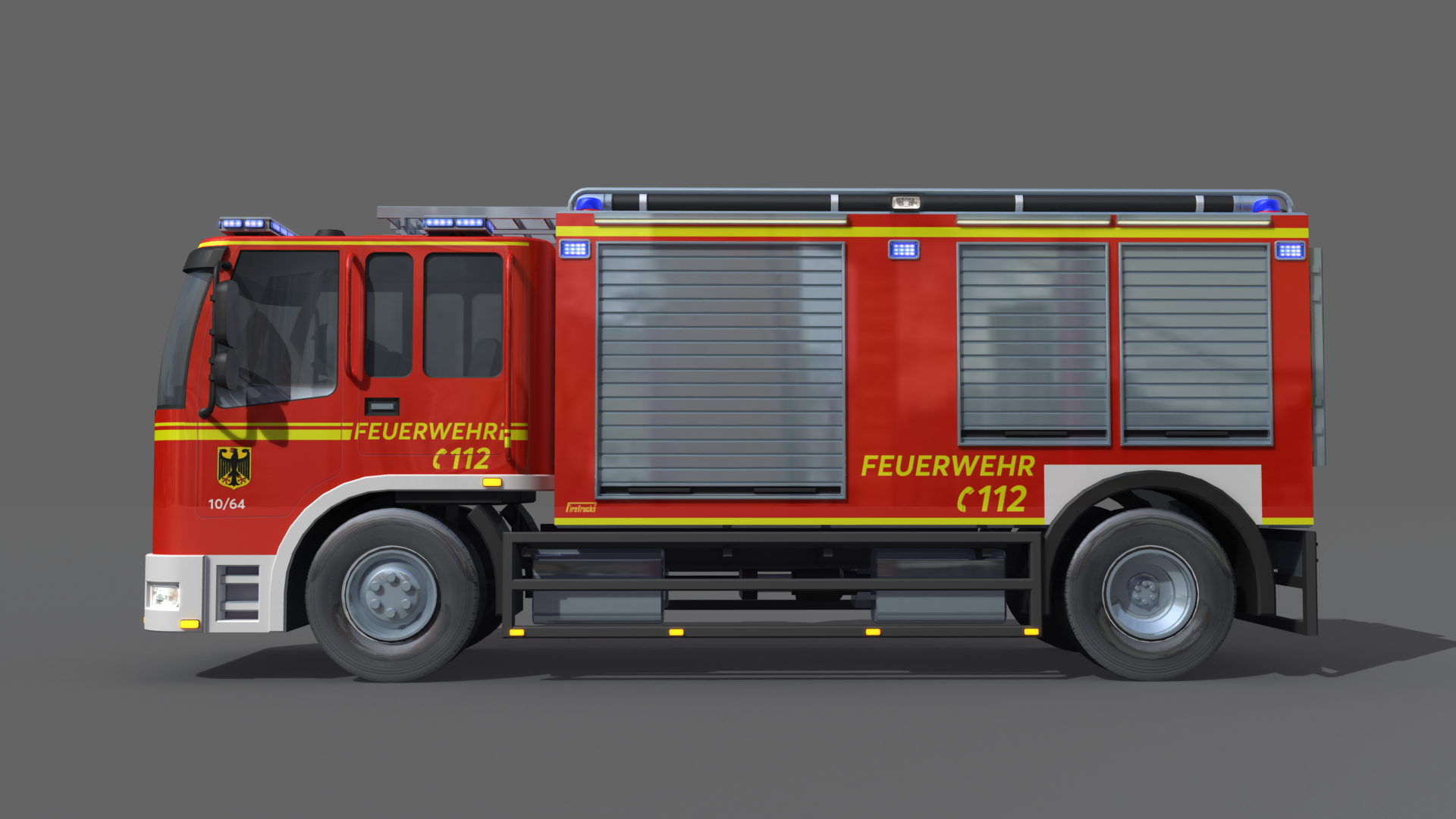 German firetruck 3D model - TurboSquid 1475041