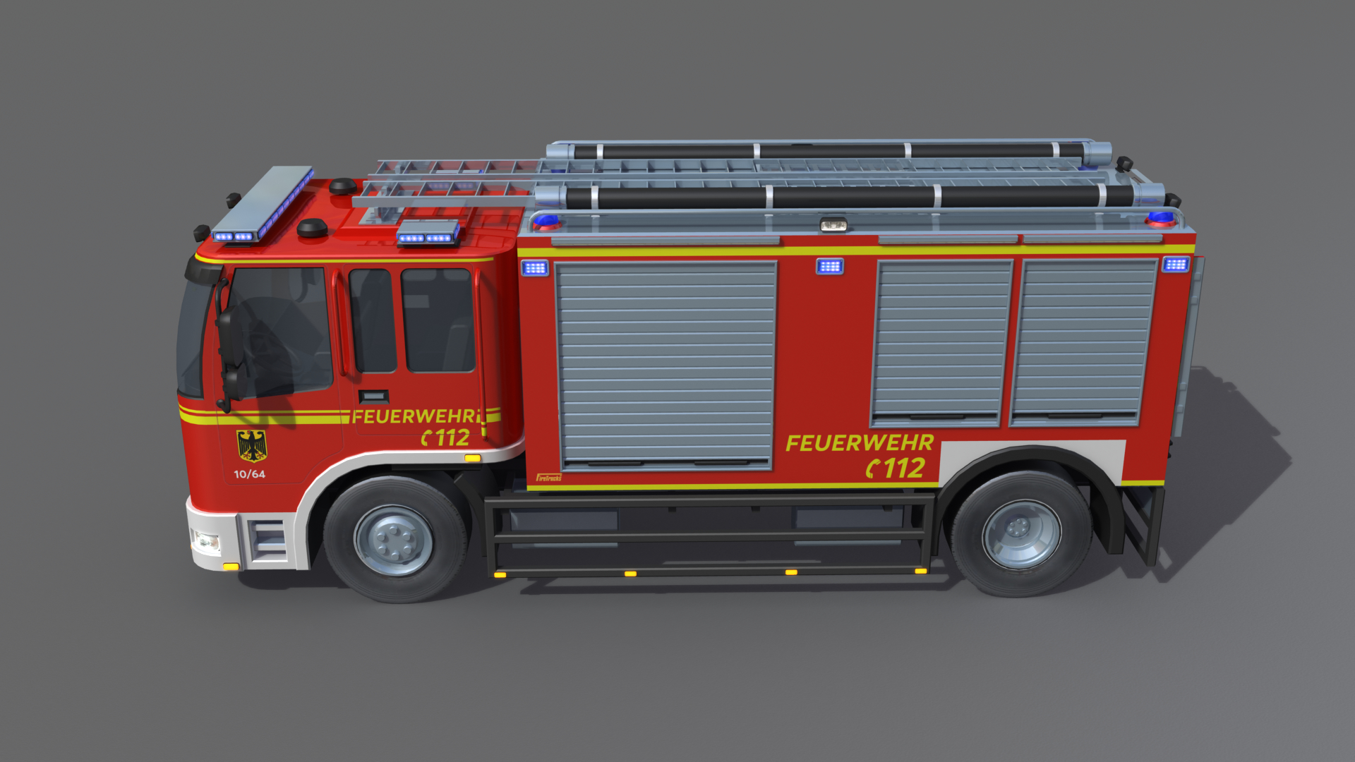 Deutscher Feuerwehrauto 3D-Modell - TurboSquid 1475041