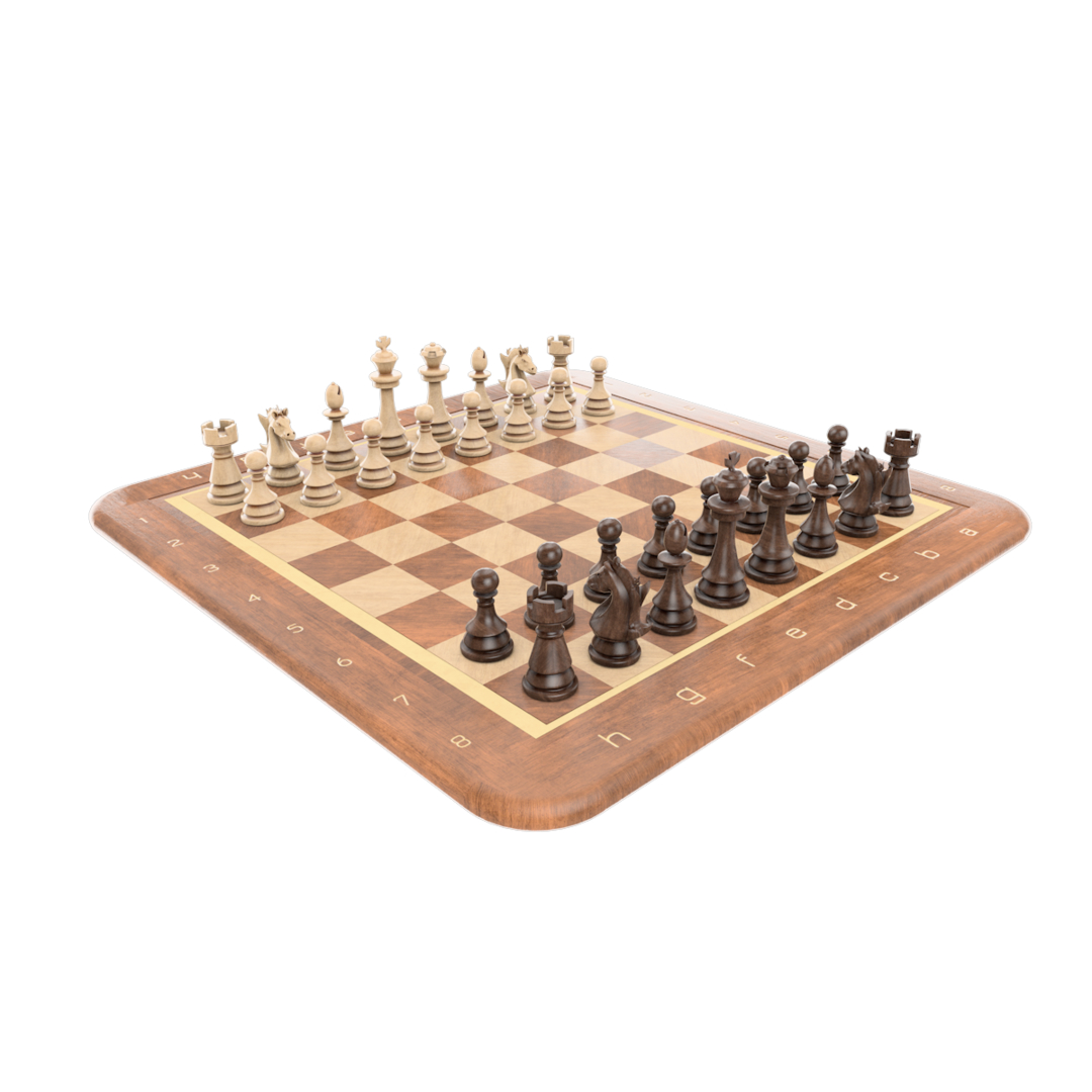 Realistic wooden chess set 3D - TurboSquid 1475186