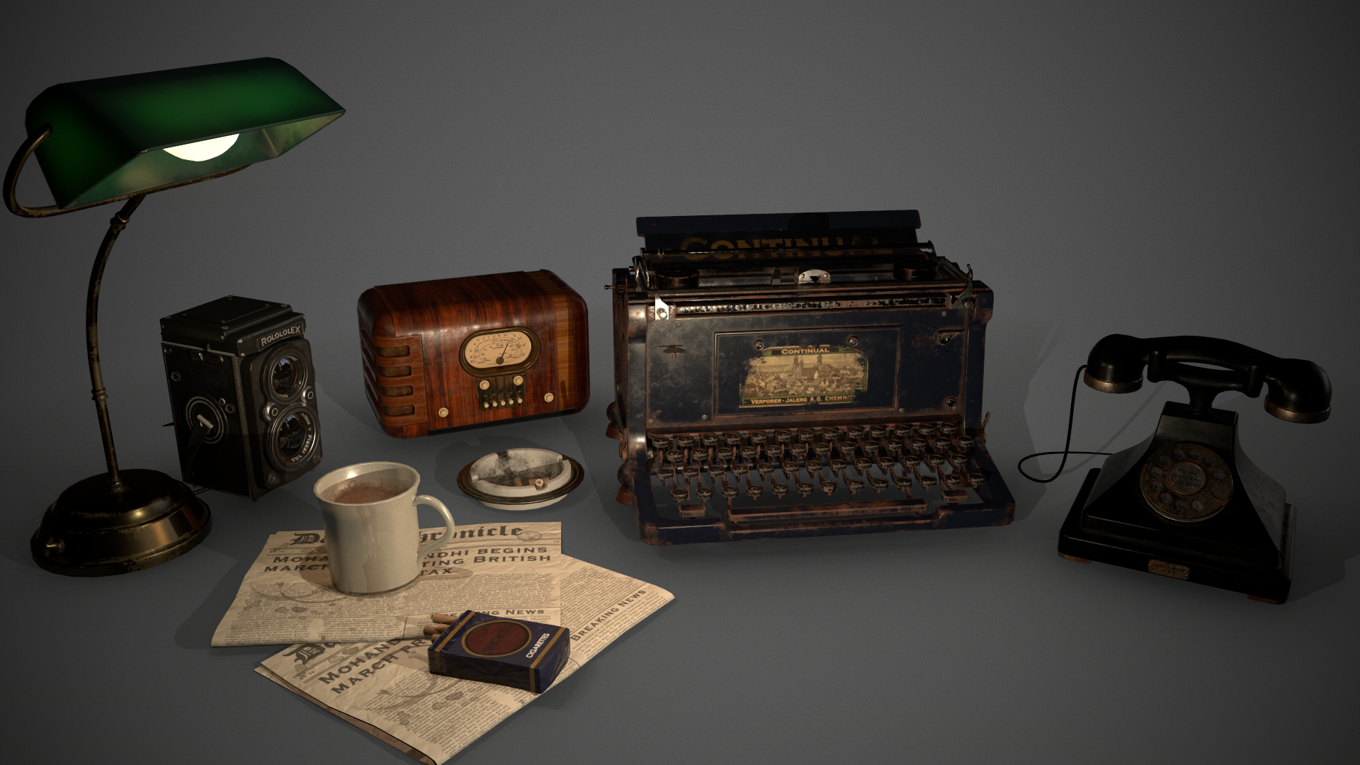 Vintage props model - TurboSquid 1475189