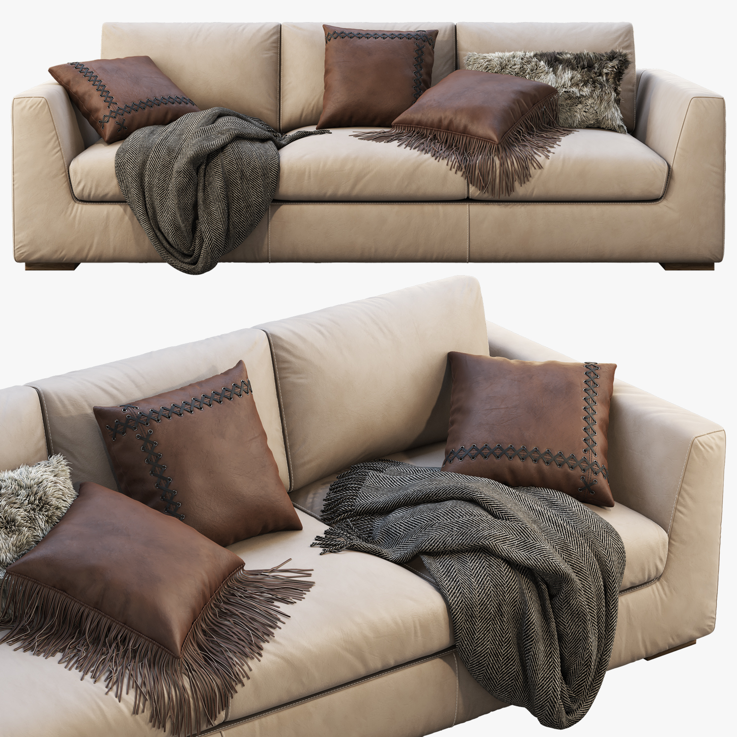 3D modena taper arm sofa model - TurboSquid 1475414