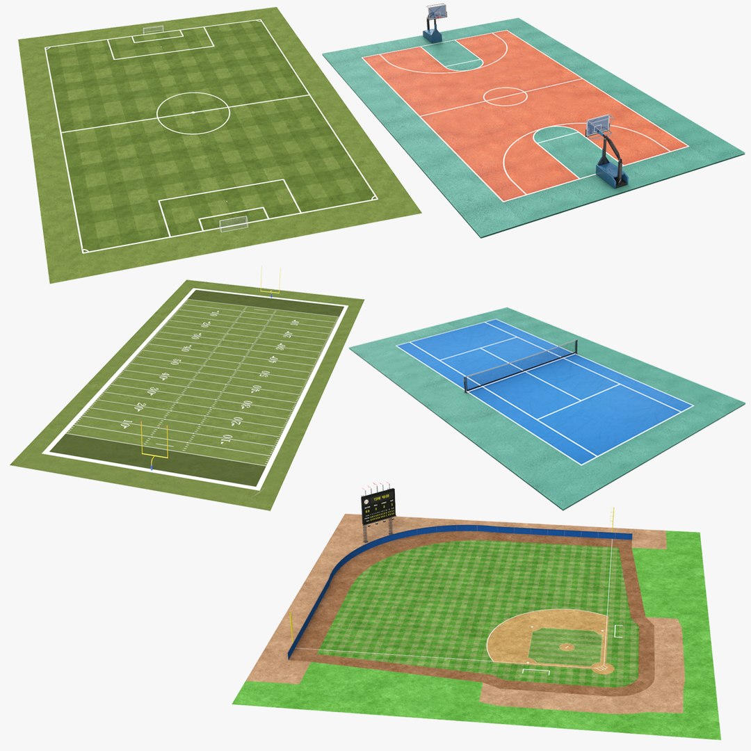 Real sports fields 3D model - TurboSquid 1475463