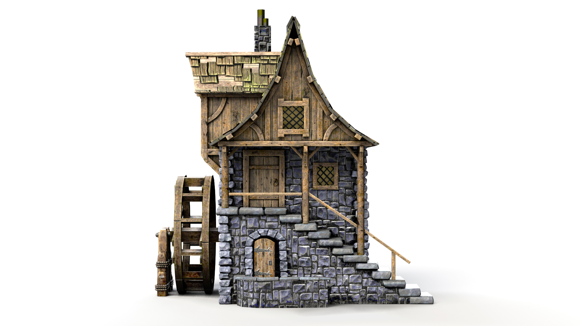 3D medieval watermill model - TurboSquid 1475464