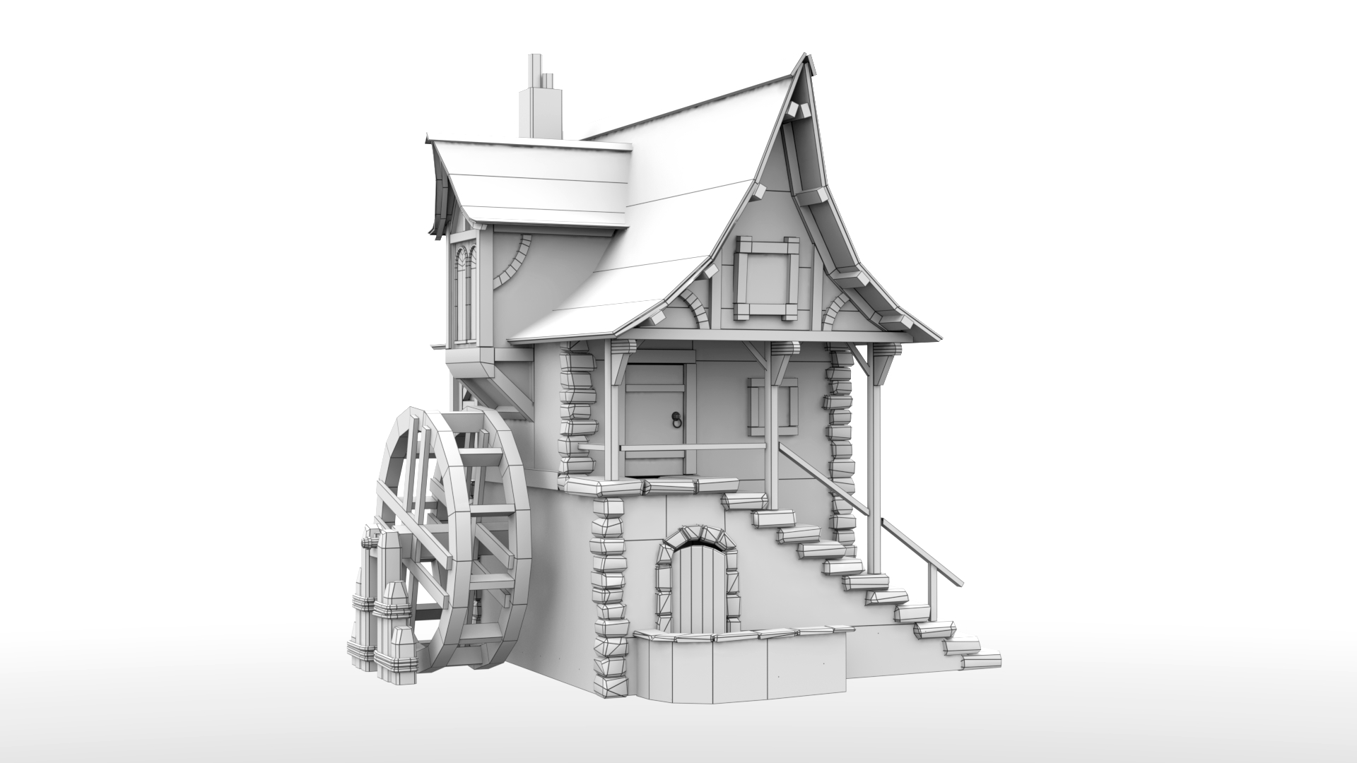 3D medieval watermill model - TurboSquid 1475464