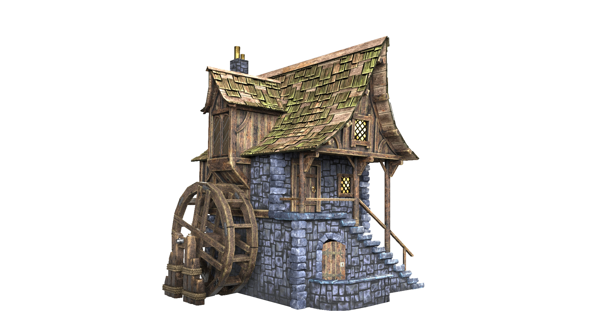 3D medieval watermill model - TurboSquid 1475464
