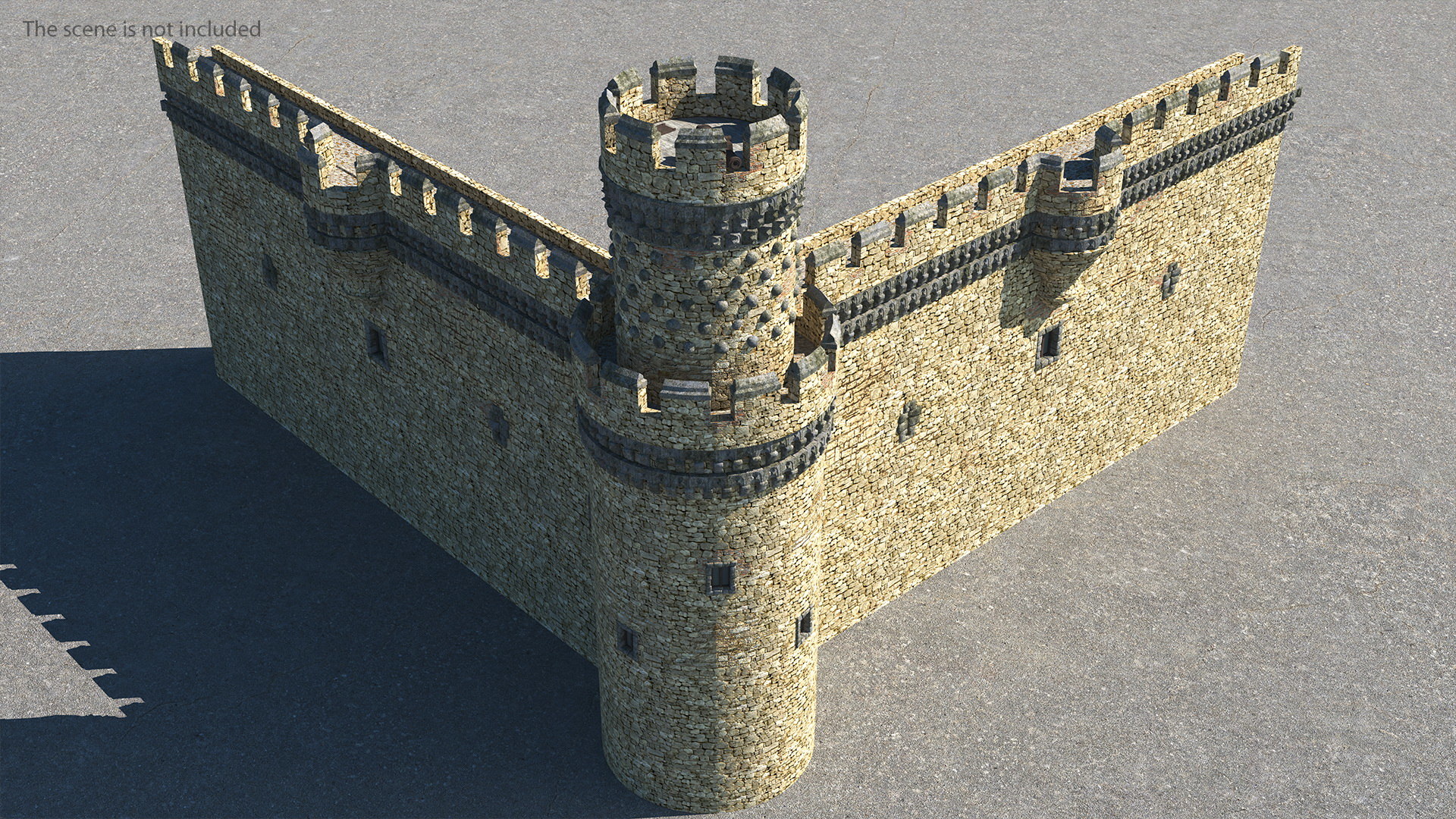 Castle corner wall model - TurboSquid 1475643